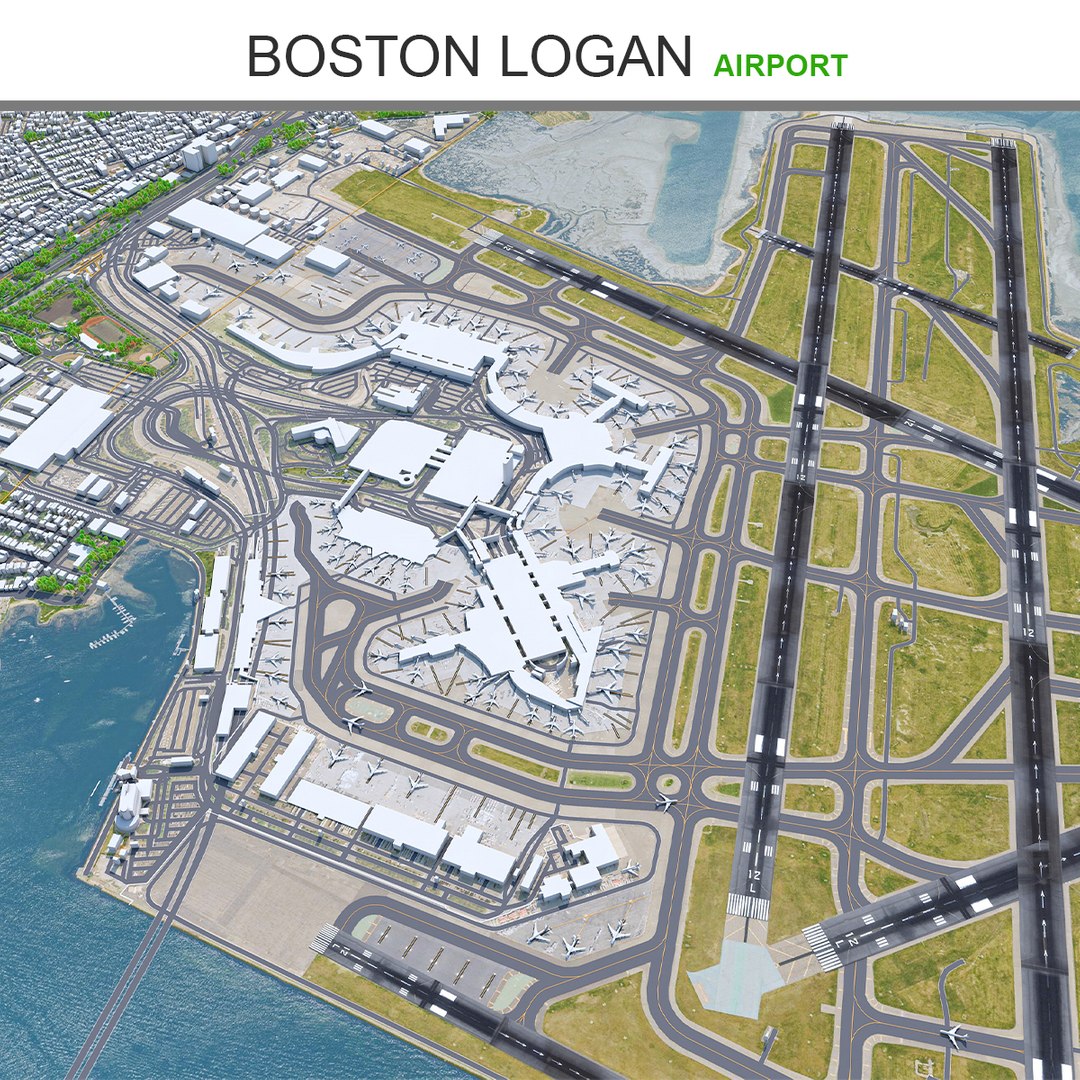 3D Boston Logan Airport Model - TurboSquid 2005116