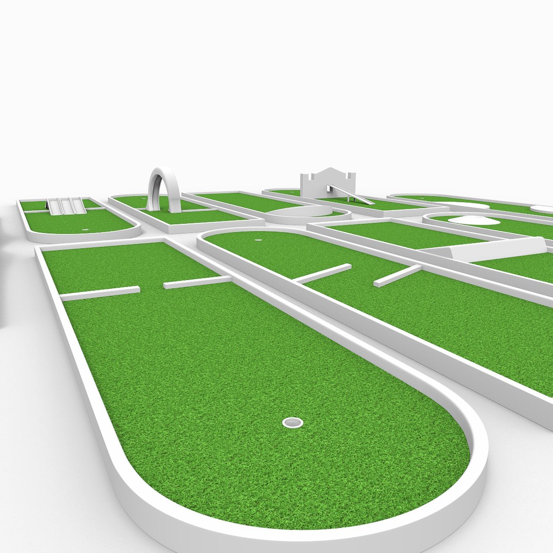 3d park mini golf model