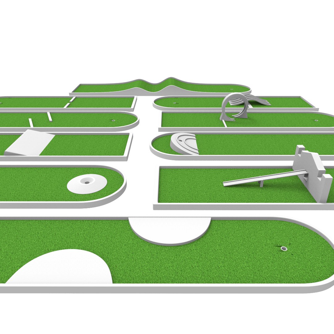 3d park mini golf model