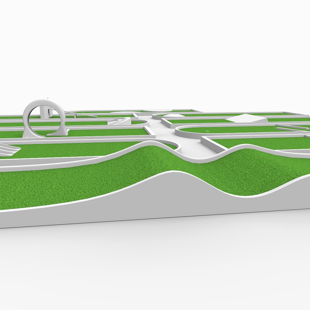3d park mini golf model