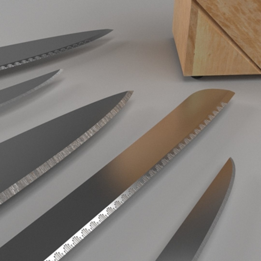 Knife Block 3d Model
