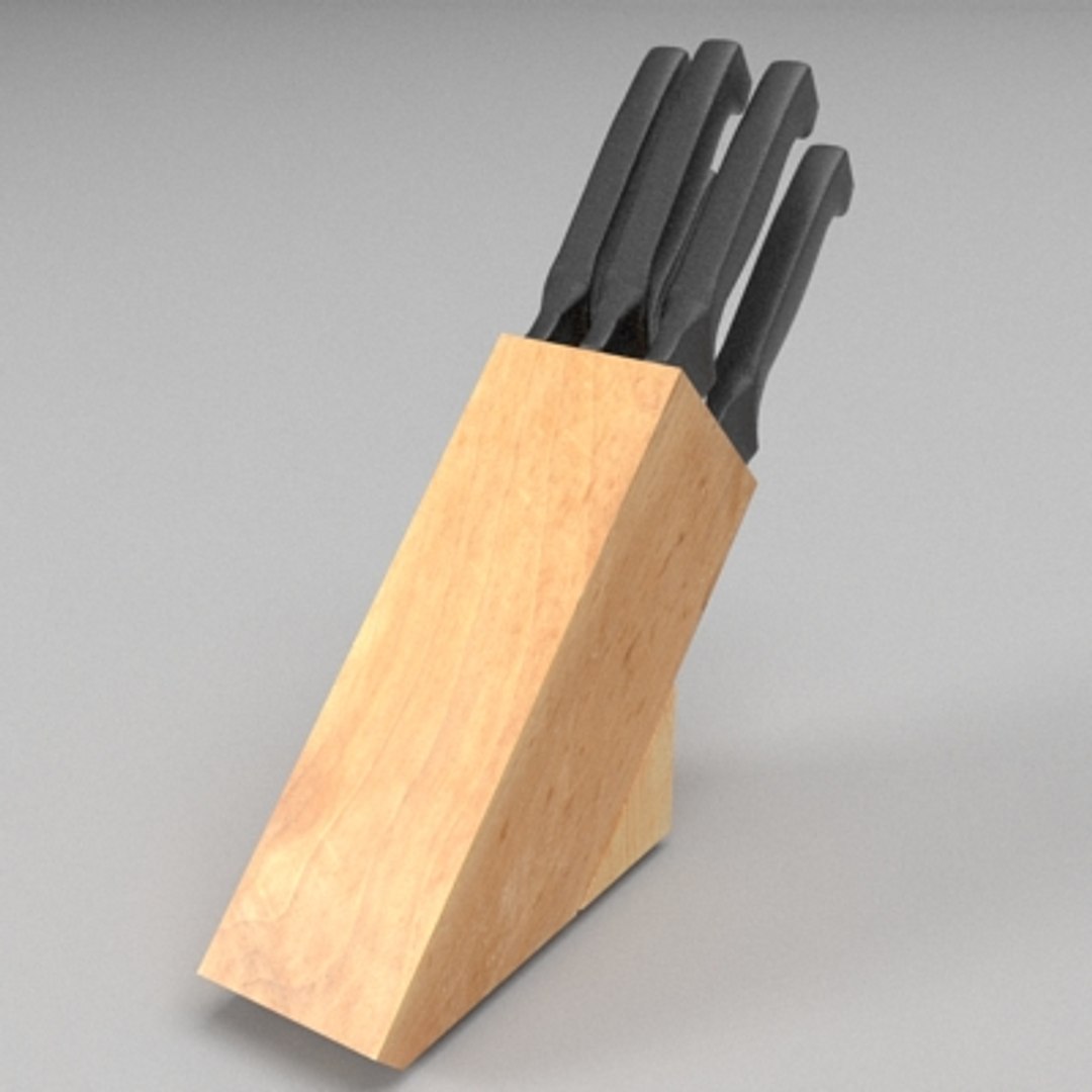 Knife Block 3d Model
