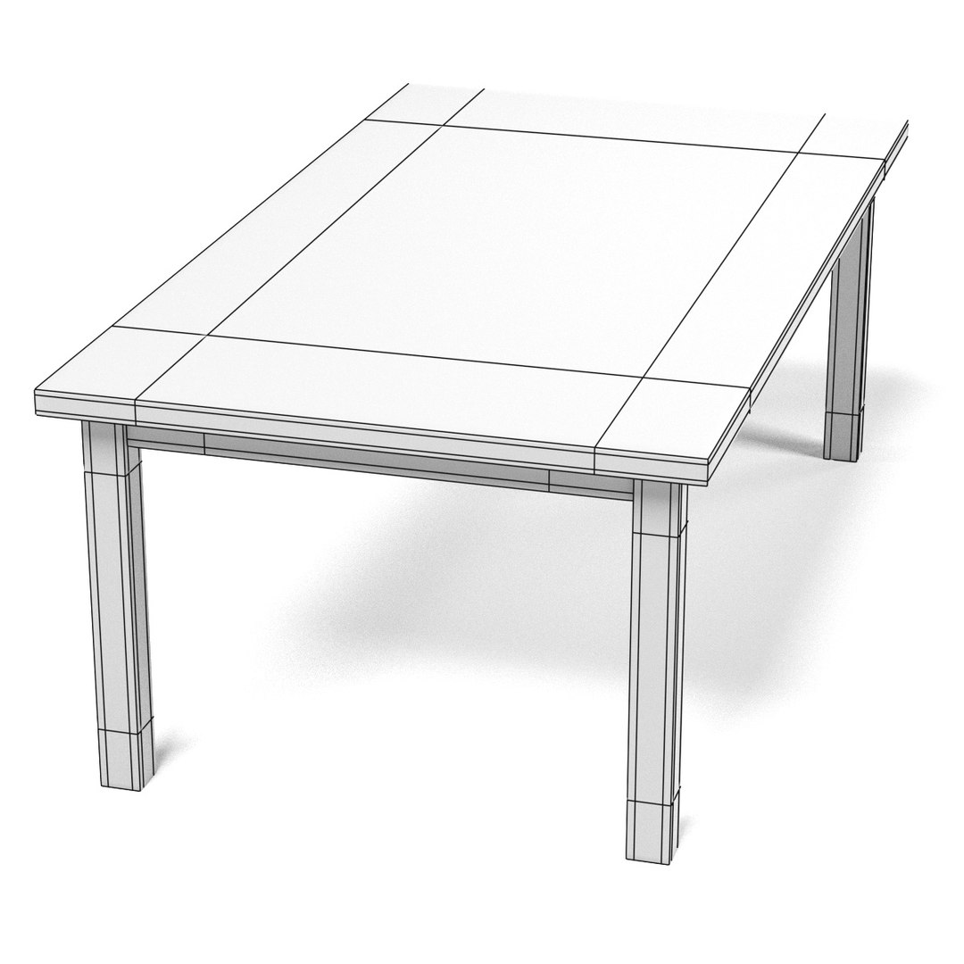 3d Model Table Tablecloth Rectangular