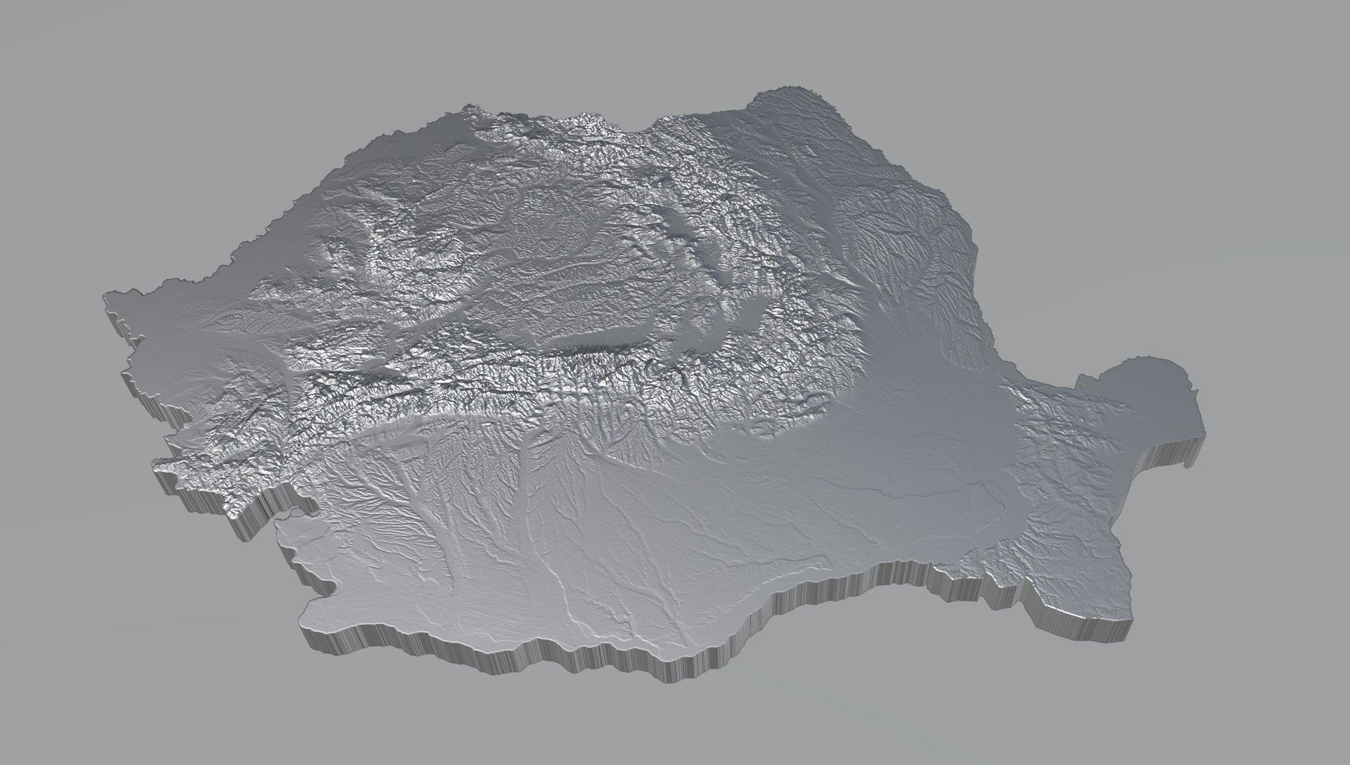 3D Romania Terrain Map - TurboSquid 2336685