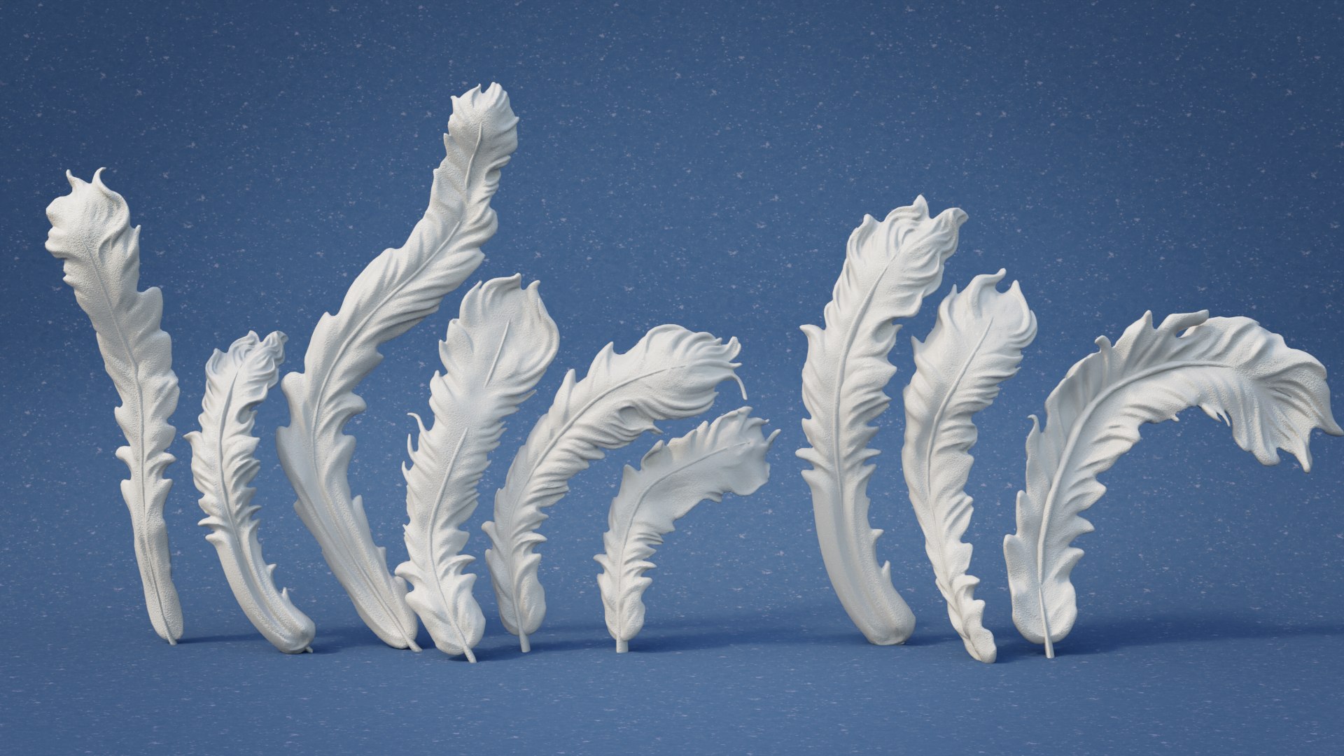 Feather Collection 3D Model - TurboSquid 2215442