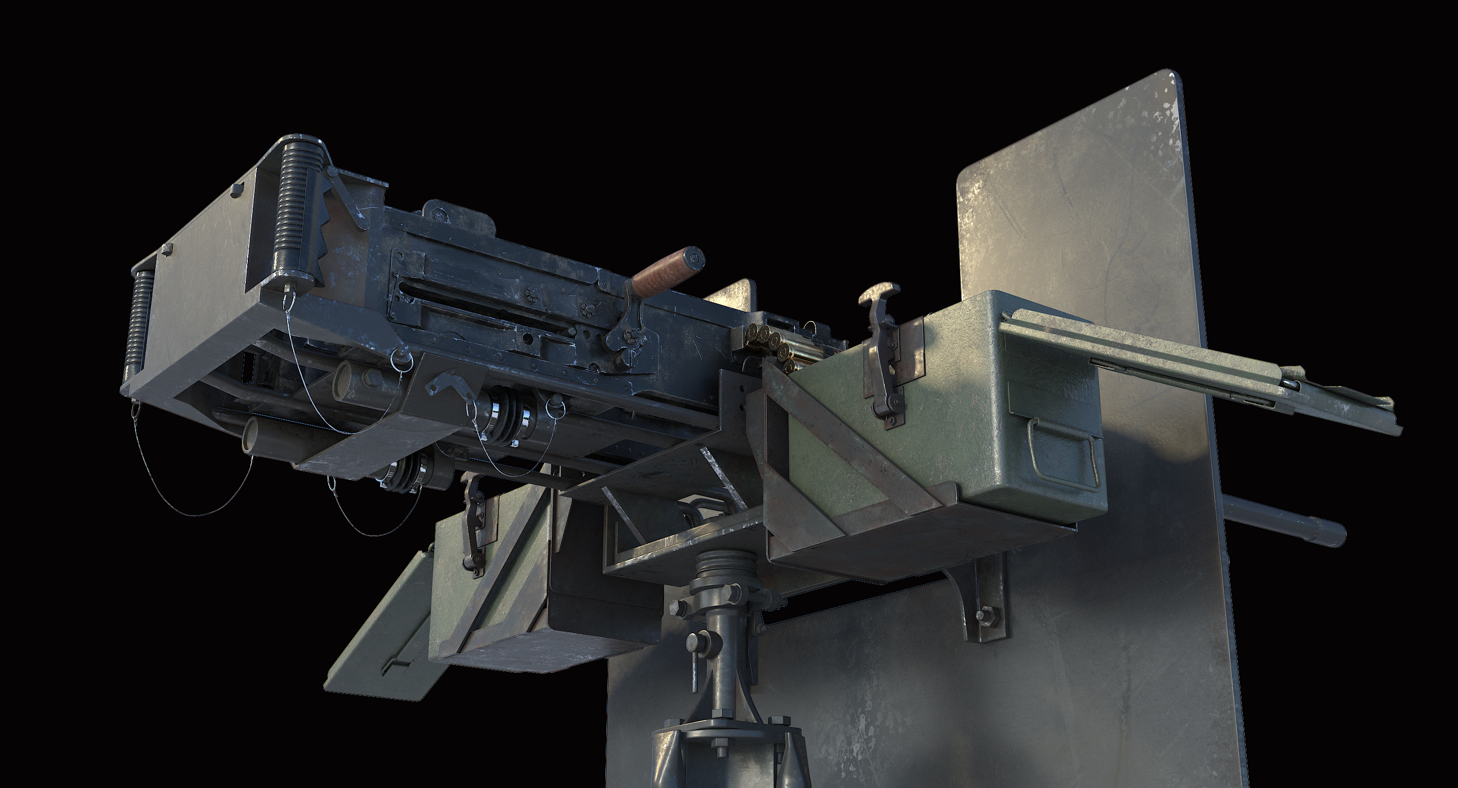 3D m2hb twin browning machine model - TurboSquid 1333888