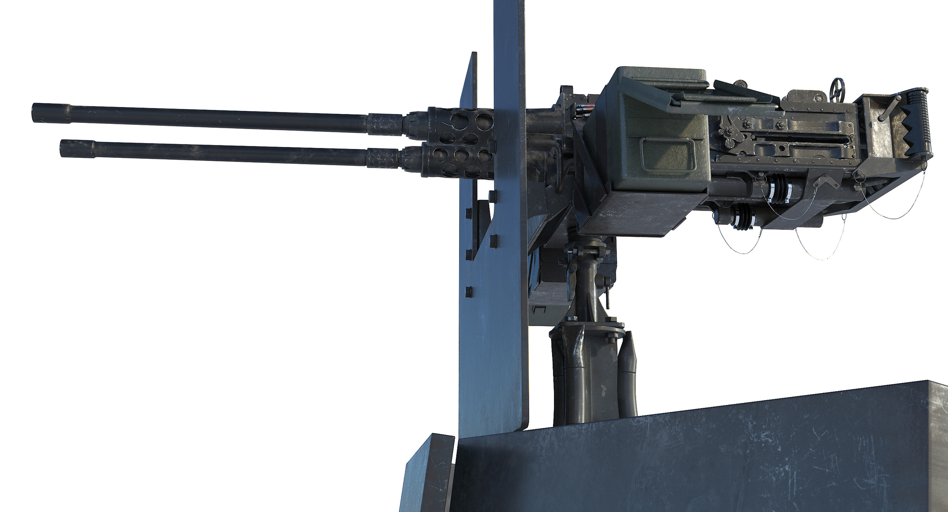 3D m2hb twin browning machine model - TurboSquid 1333888