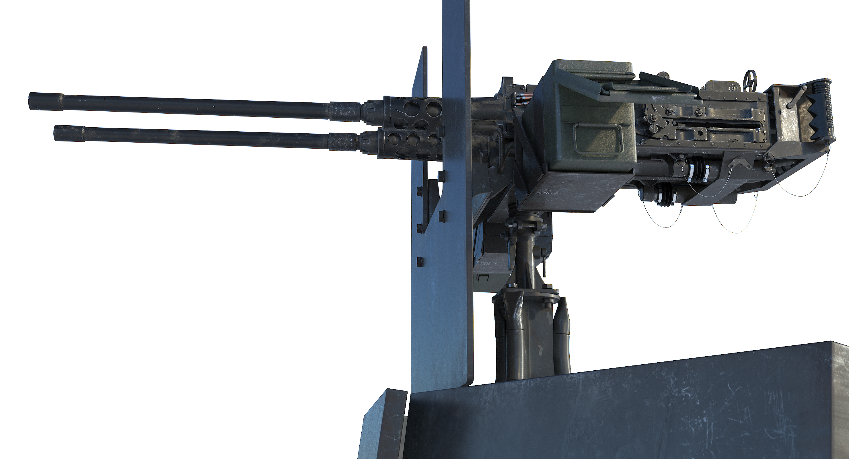 3D m2hb twin browning machine model - TurboSquid 1333888