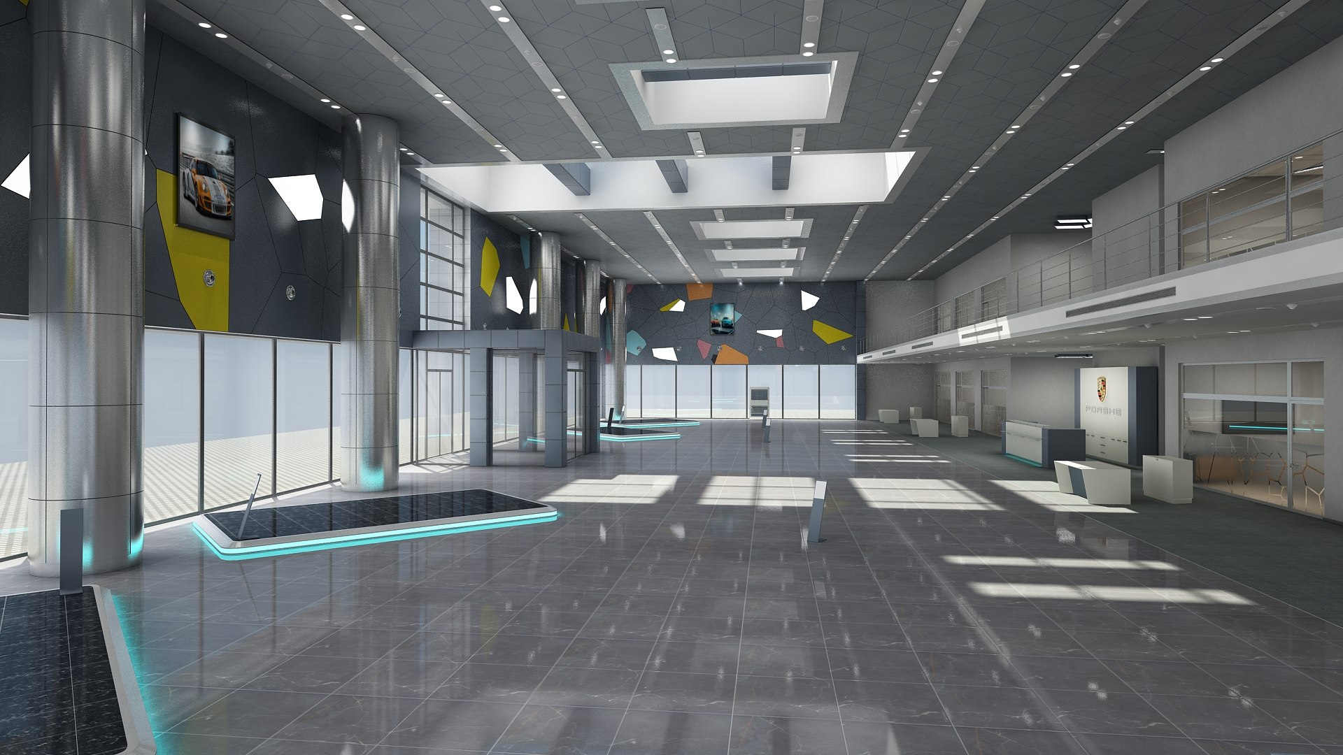 3D Car Showroom And Furniture Model - TurboSquid 1972866