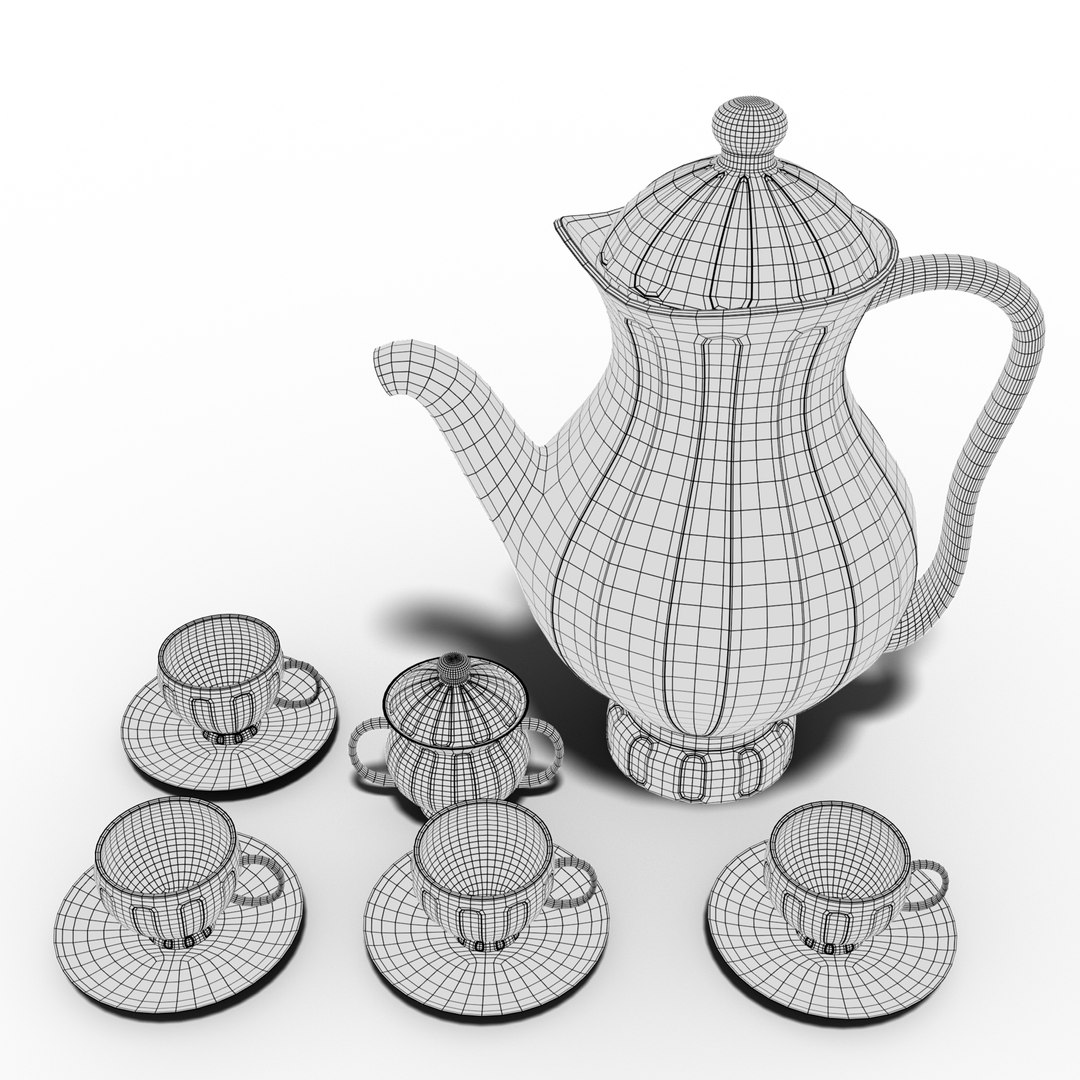 3D Model Tea Coffee Set - TurboSquid 2078586