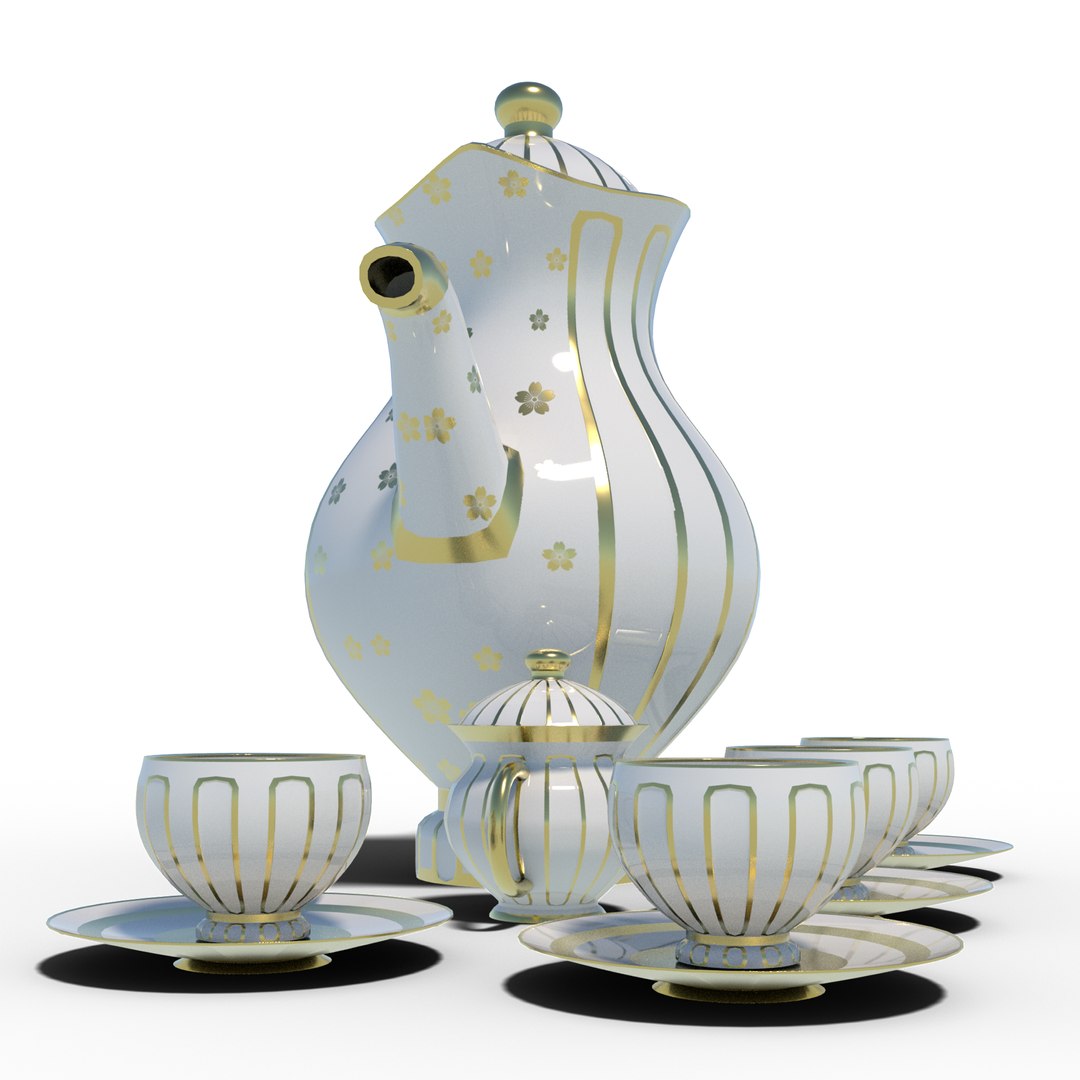 3D Model Tea Coffee Set - TurboSquid 2078586
