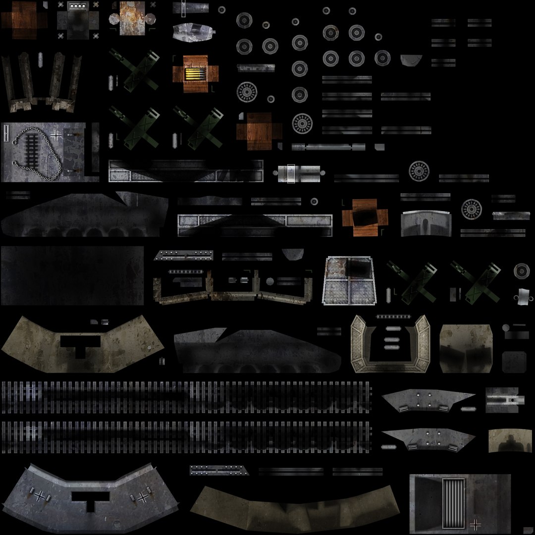 3d panzerjager 1 tank polys model