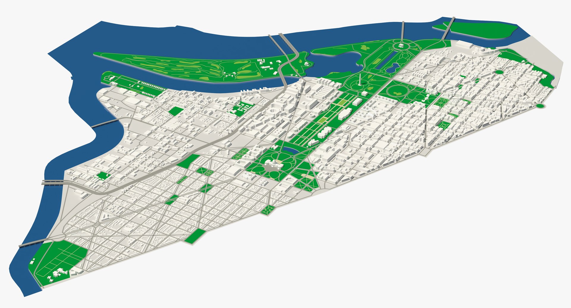 Washington Dc City 3D Model - TurboSquid 1355569