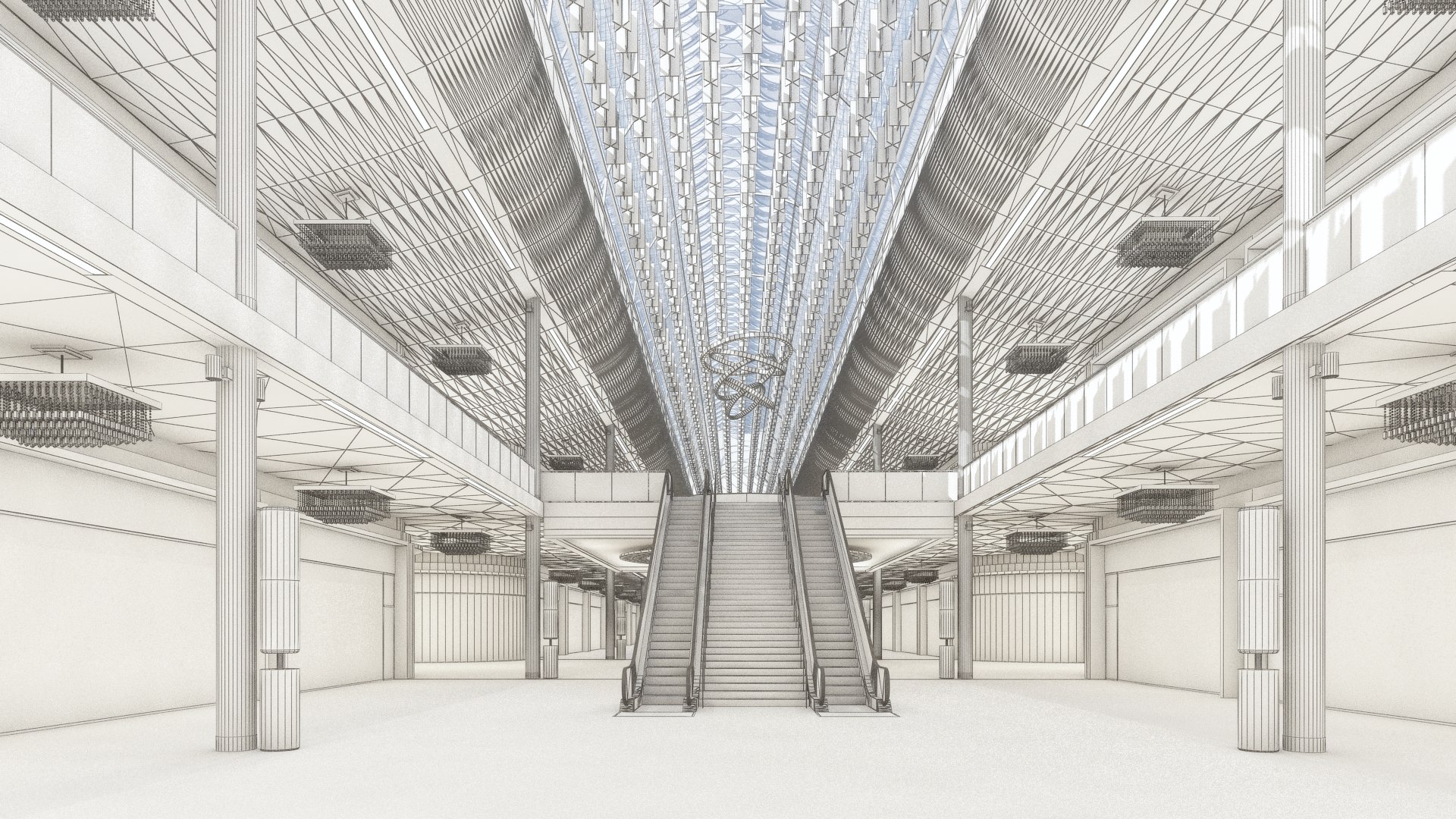 3D Model Shopping Centre 3 - Interior And Exterior - TurboSquid 1886073