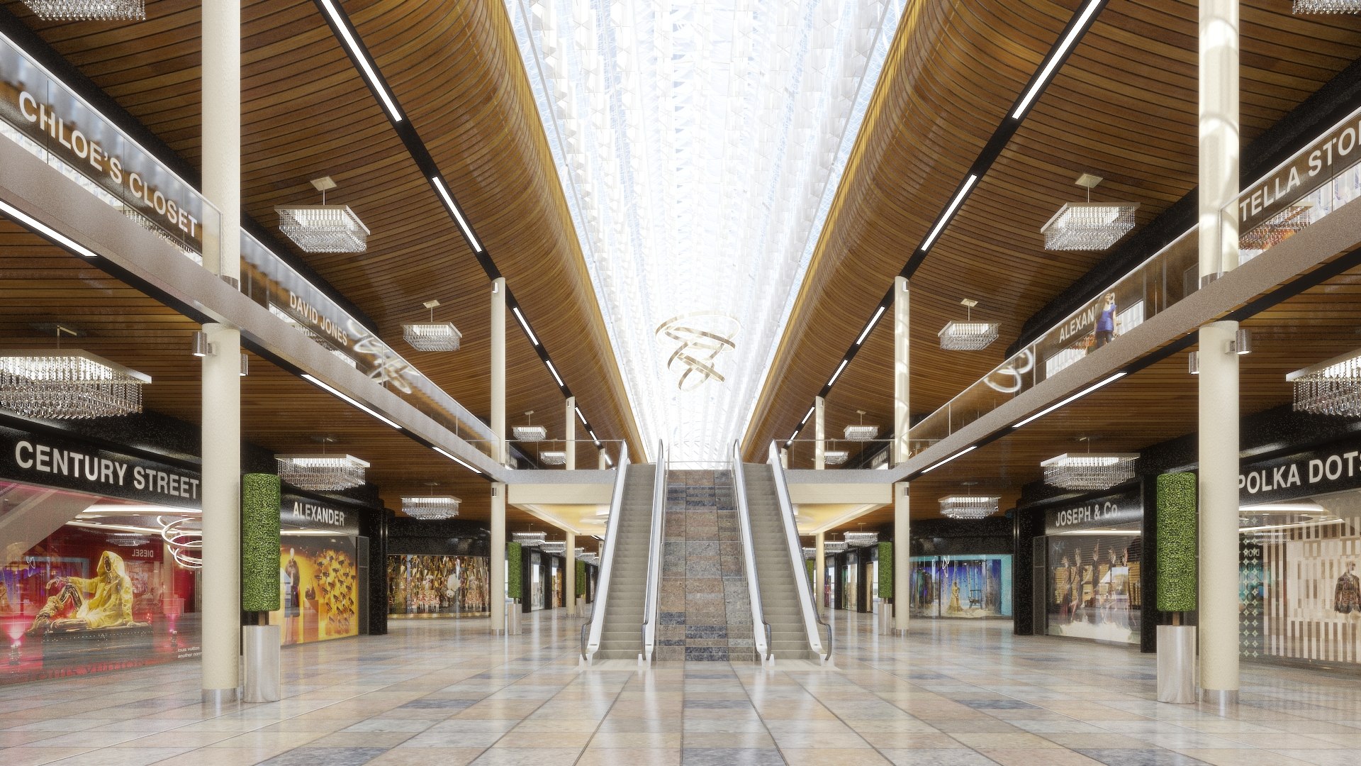 3D Model Shopping Centre 3 - Interior And Exterior - TurboSquid 1886073