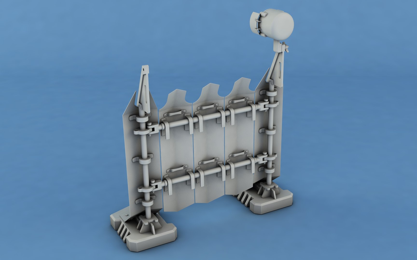 3D Model Futuristic Fence - TurboSquid 1248508