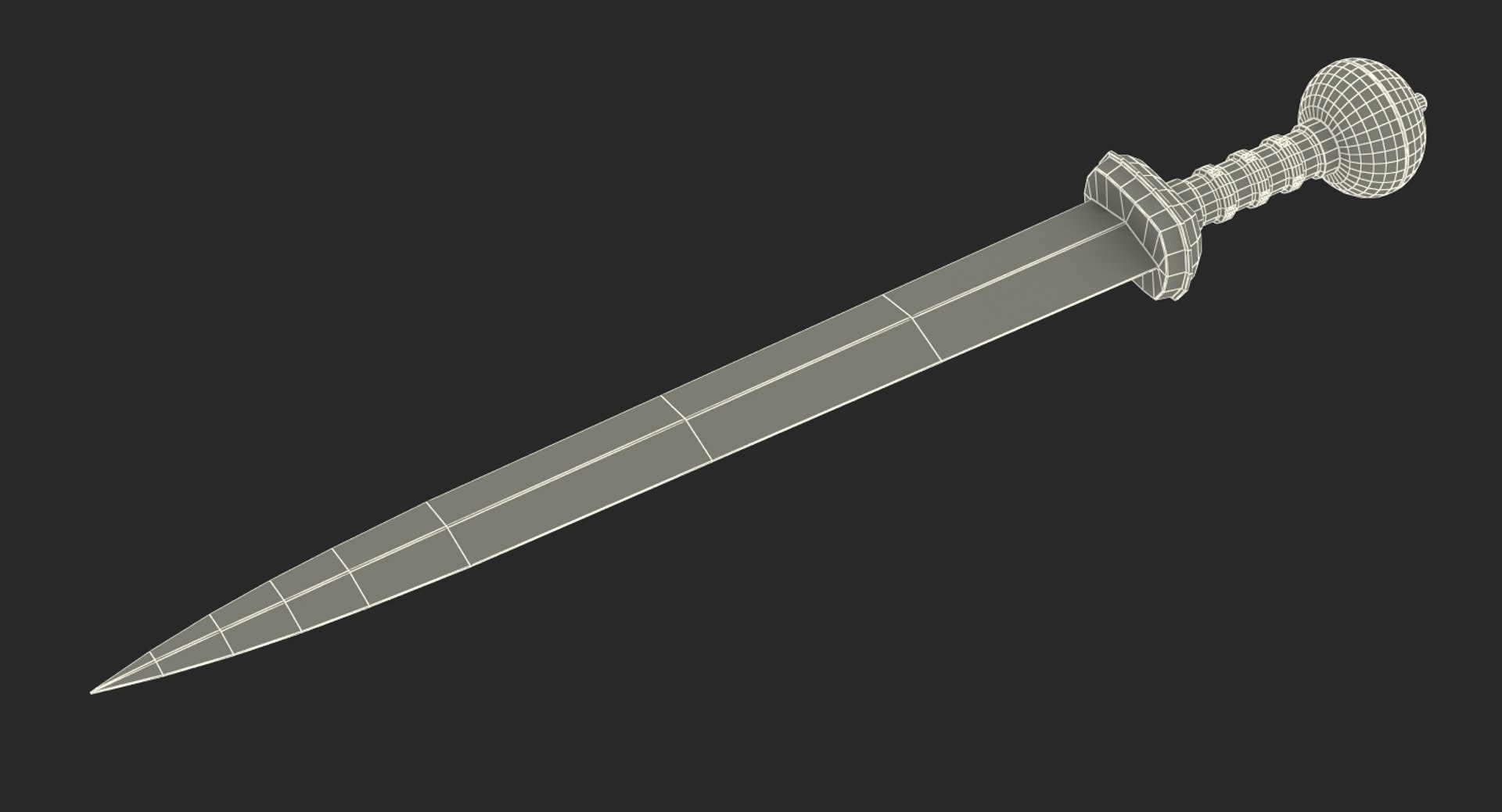 3d Roman Battle Gladius Sword
