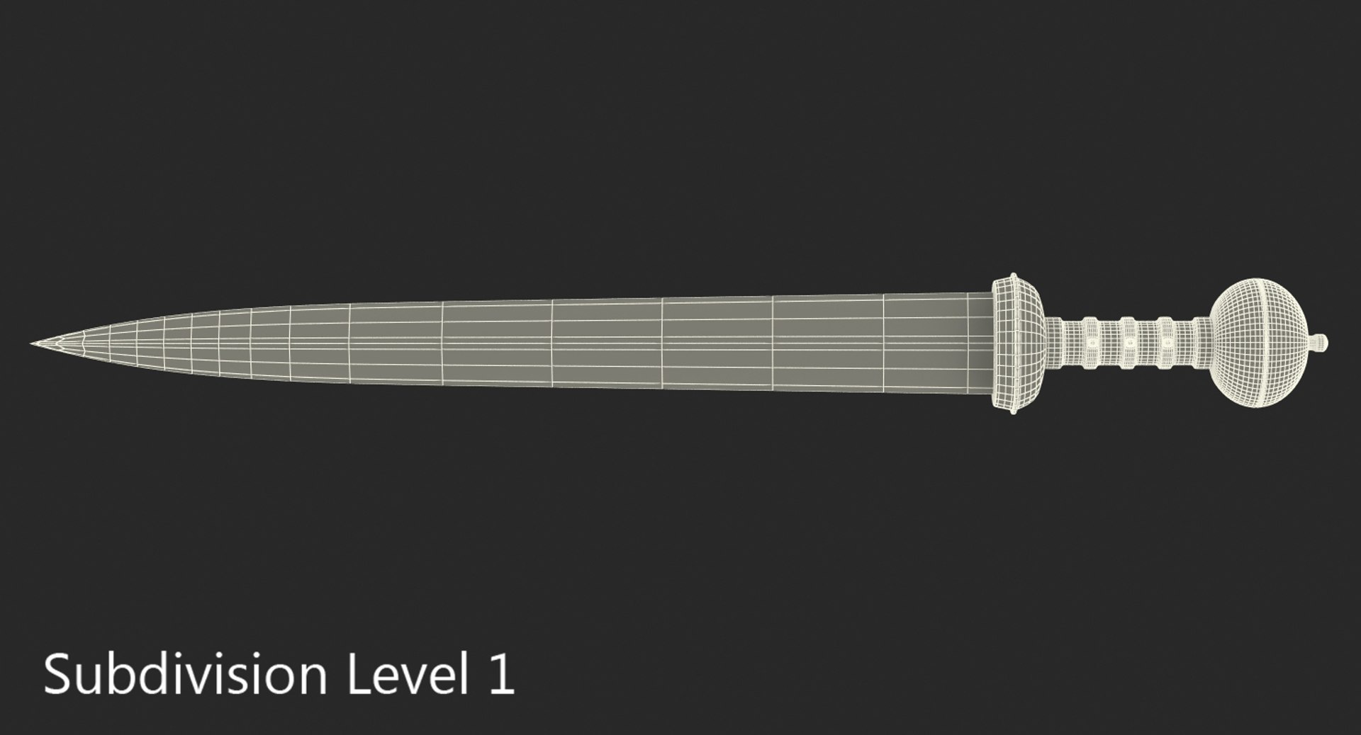 3d Roman Battle Gladius Sword