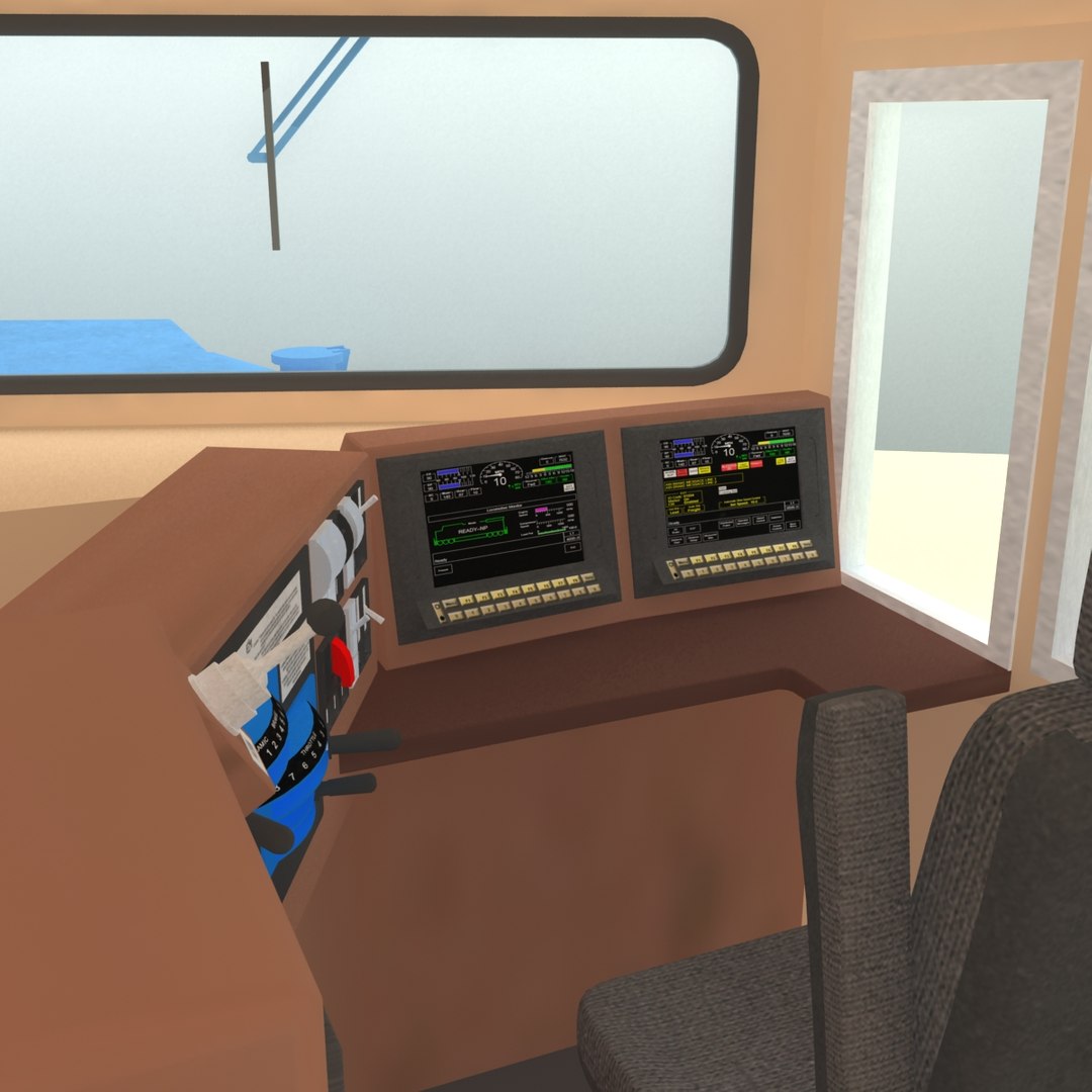 emd sd70ace locomotive engines 3d max