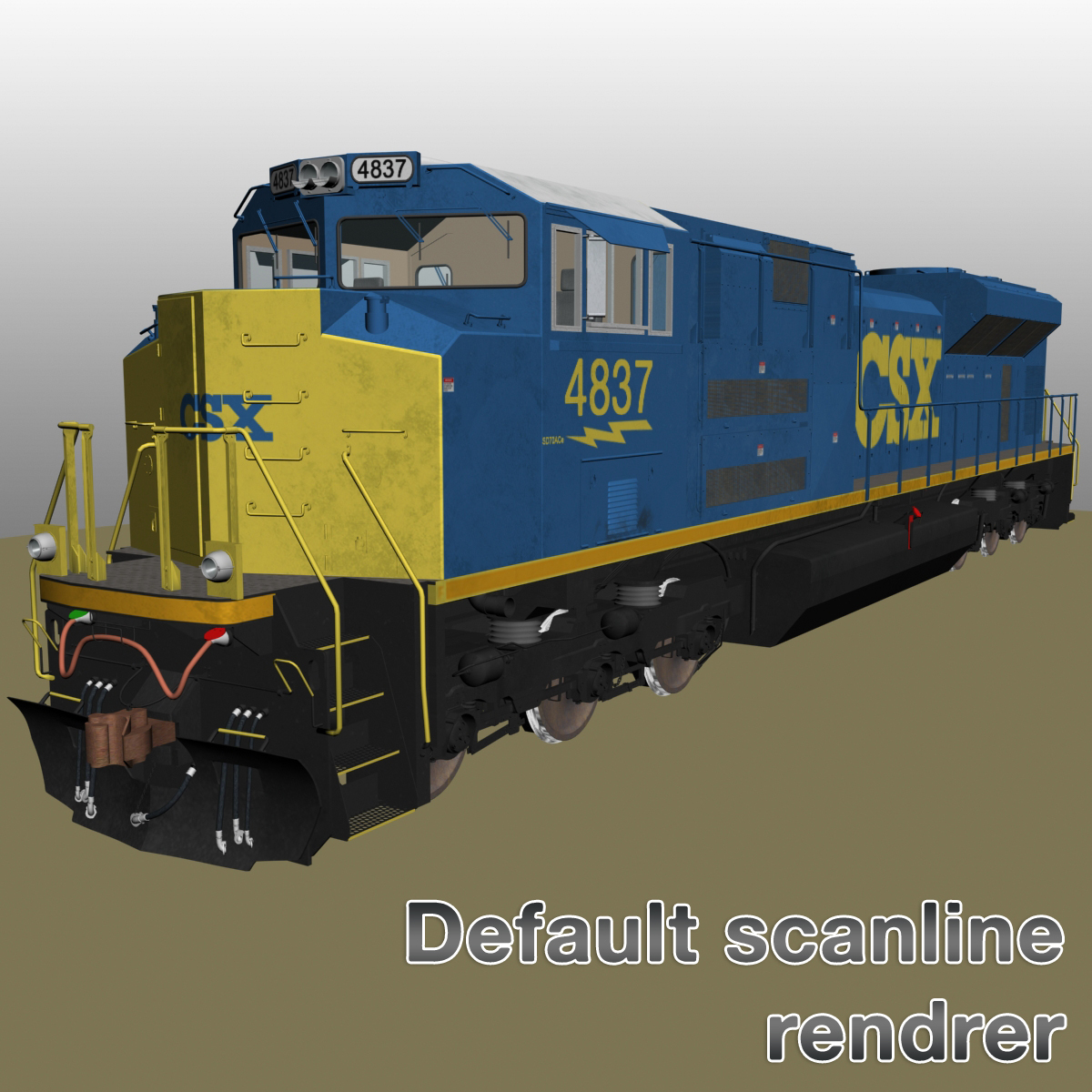 emd sd70ace locomotive engines 3d max