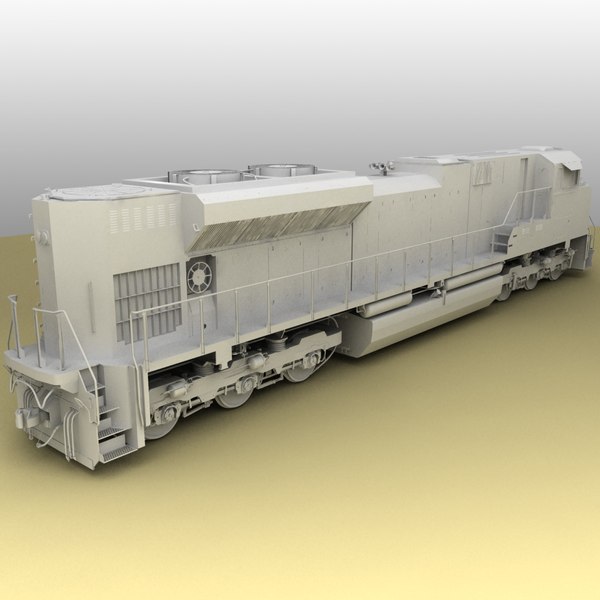 emd sd70ace locomotive engines 3d max