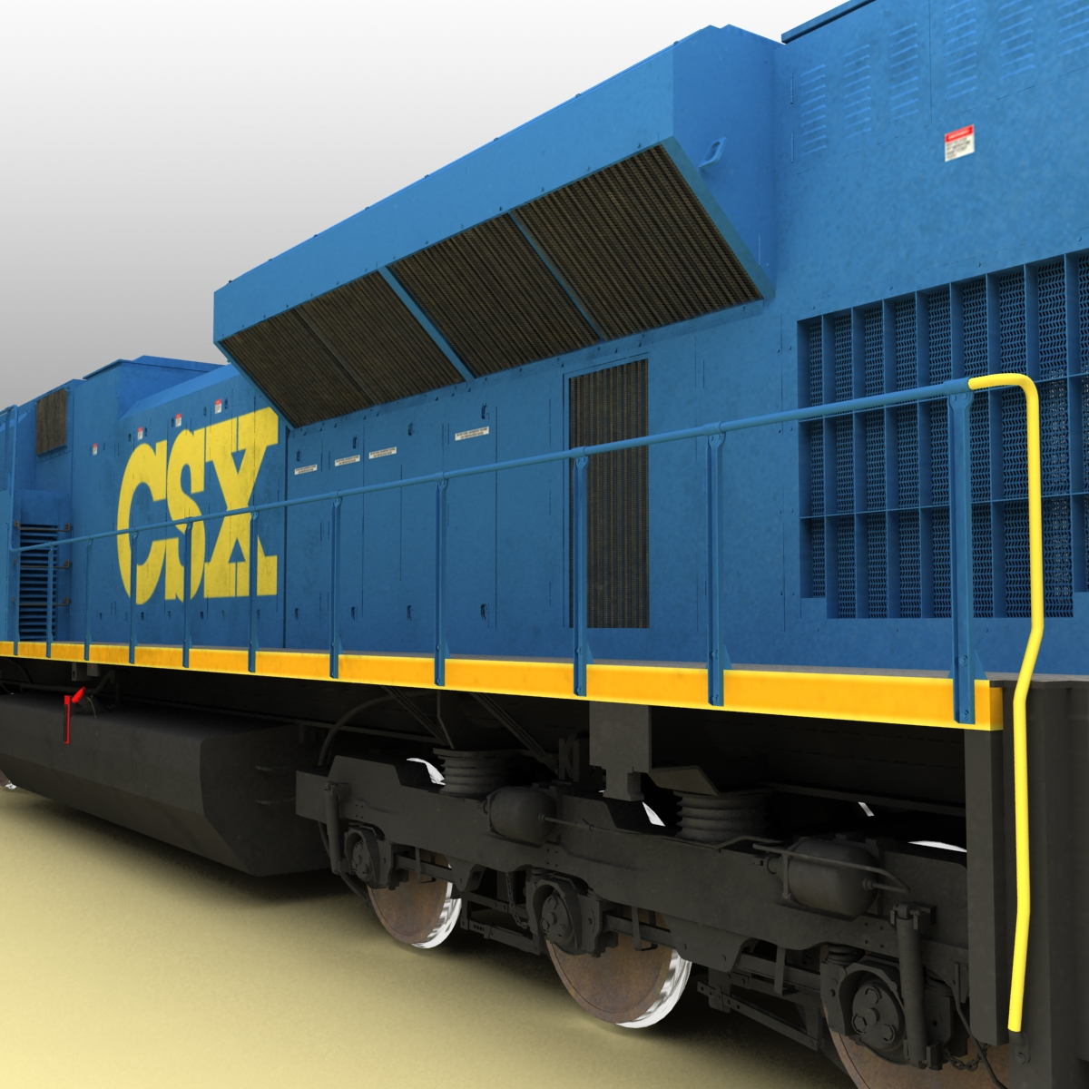 emd sd70ace locomotive engines 3d max