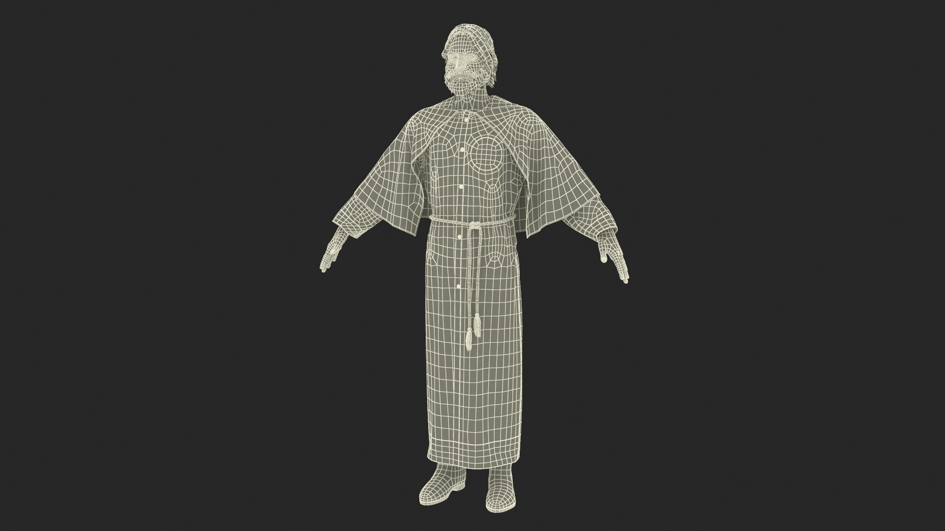 Man In Black Robe And Cape 3D Model - TurboSquid 2349812