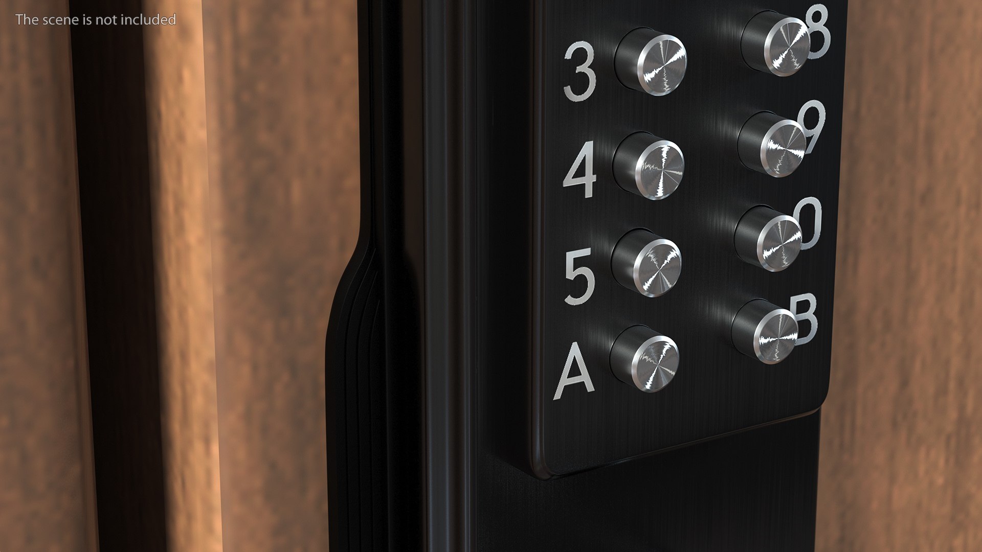 Keypad Door Lock Black 3D - TurboSquid 1889249