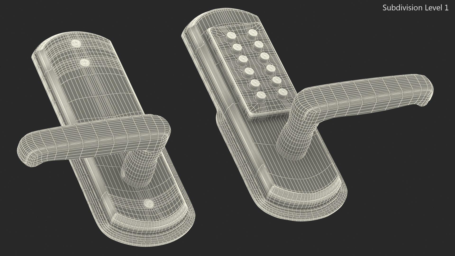 Keypad Door Lock Black 3D - TurboSquid 1889249