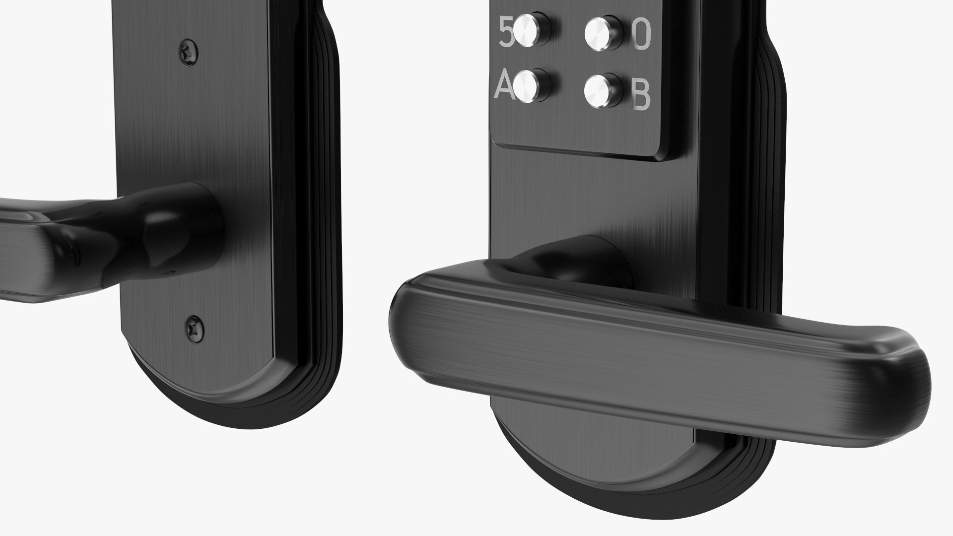 Keypad Door Lock Black 3D - TurboSquid 1889249