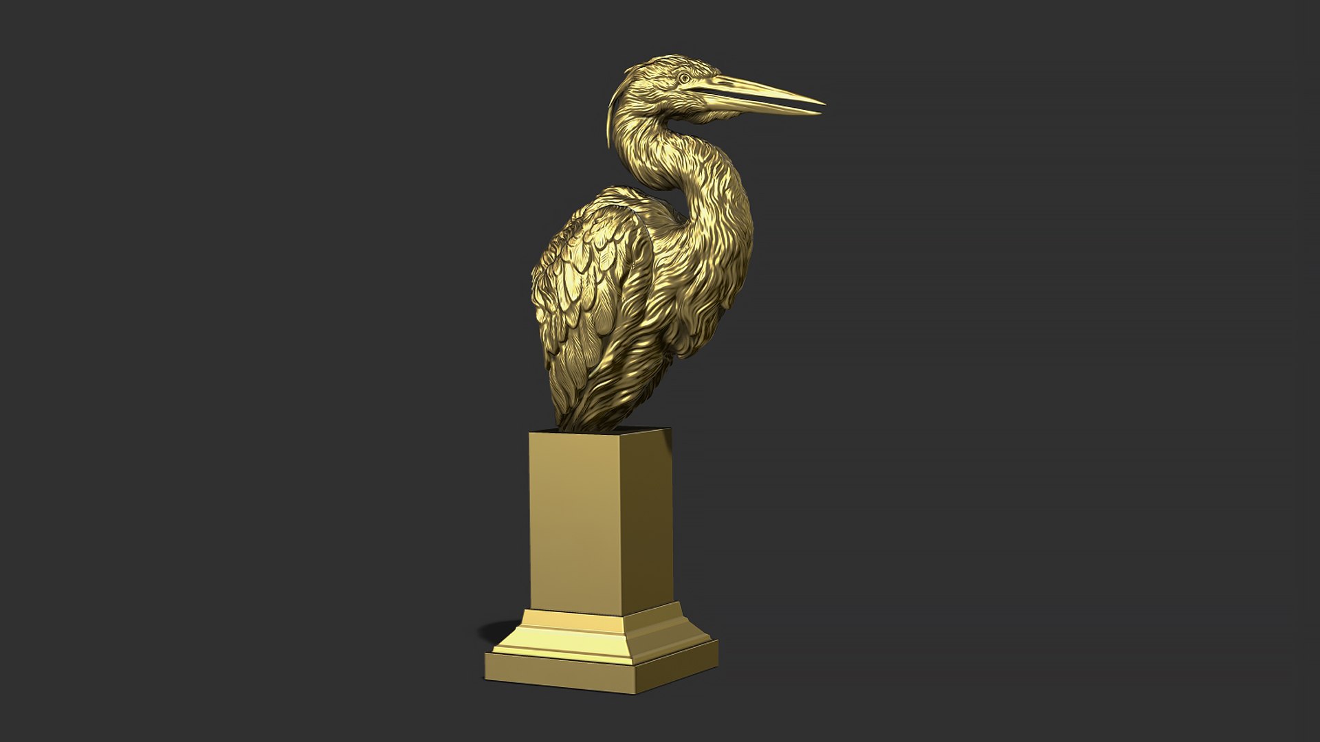 3D Grey Heron Bust Model - TurboSquid 2032785