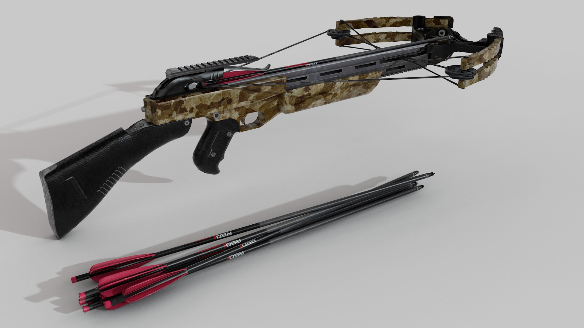 Crossbow Low-poly 3D Model - TurboSquid 2119351