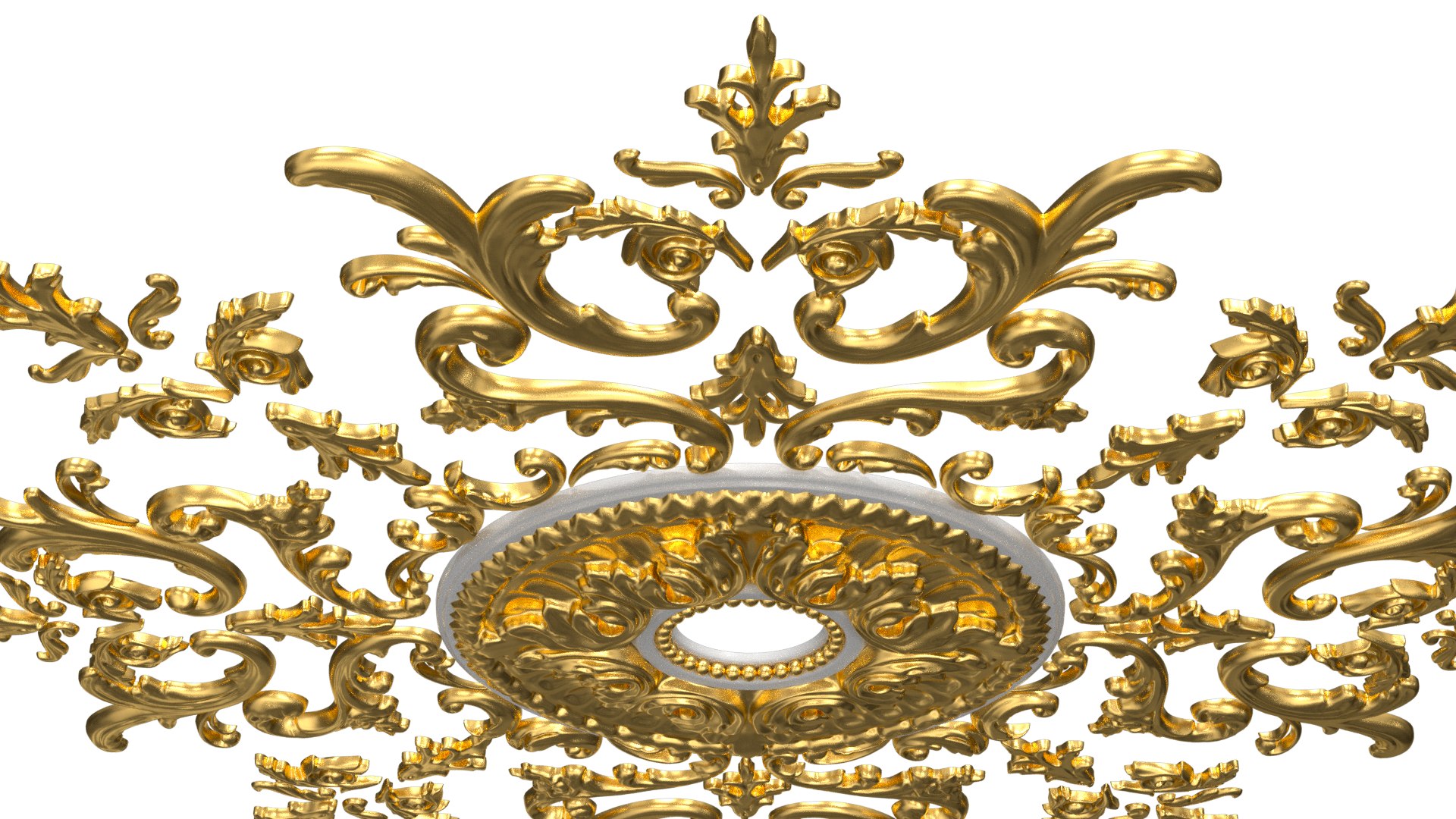 Ceiling Sockets Gypsum Plaster DR273 Model - TurboSquid 2108992