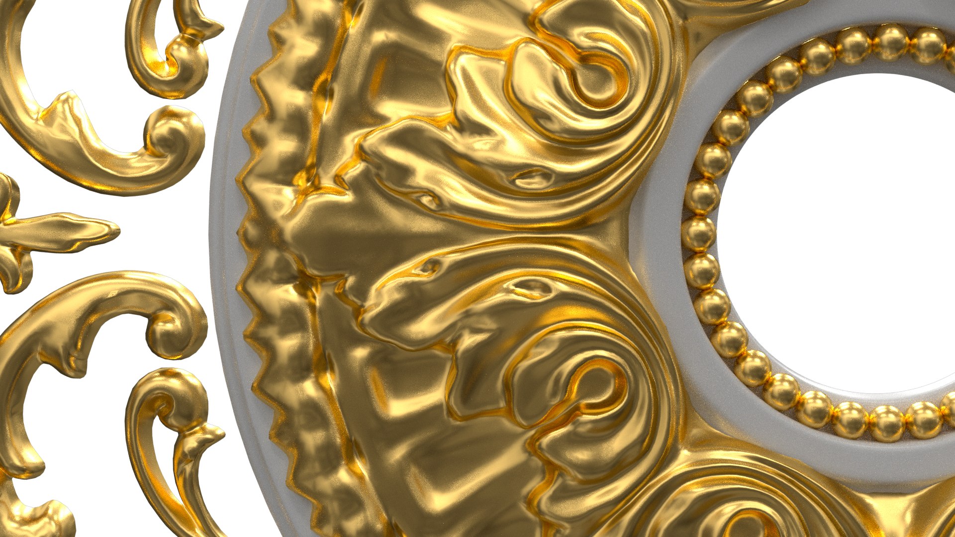 Ceiling Sockets Gypsum Plaster DR273 Model - TurboSquid 2108992