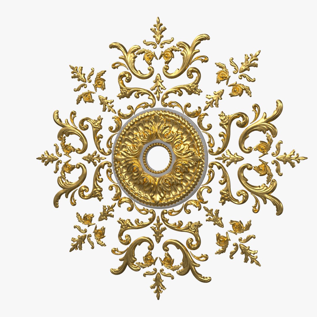 Ceiling Sockets Gypsum Plaster DR273 model - TurboSquid 2108992