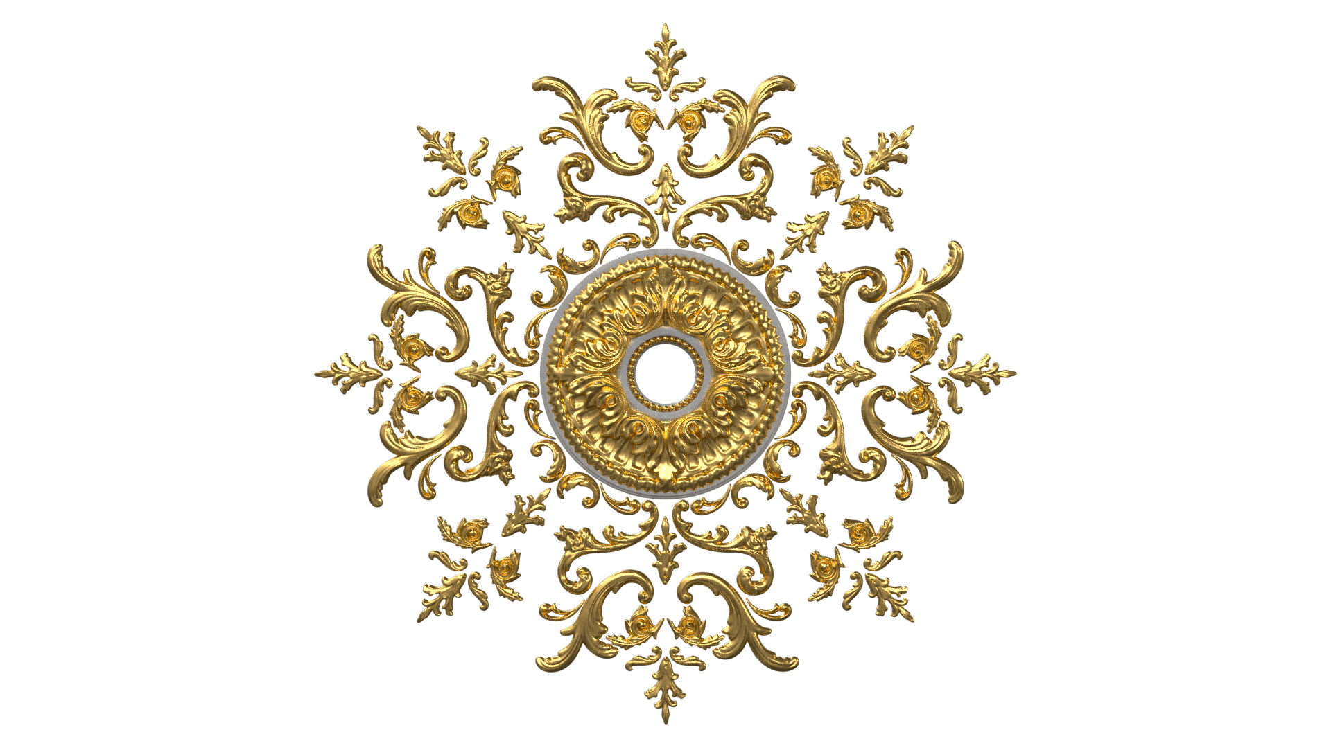 Ceiling Sockets Gypsum Plaster DR273 Model - TurboSquid 2108992