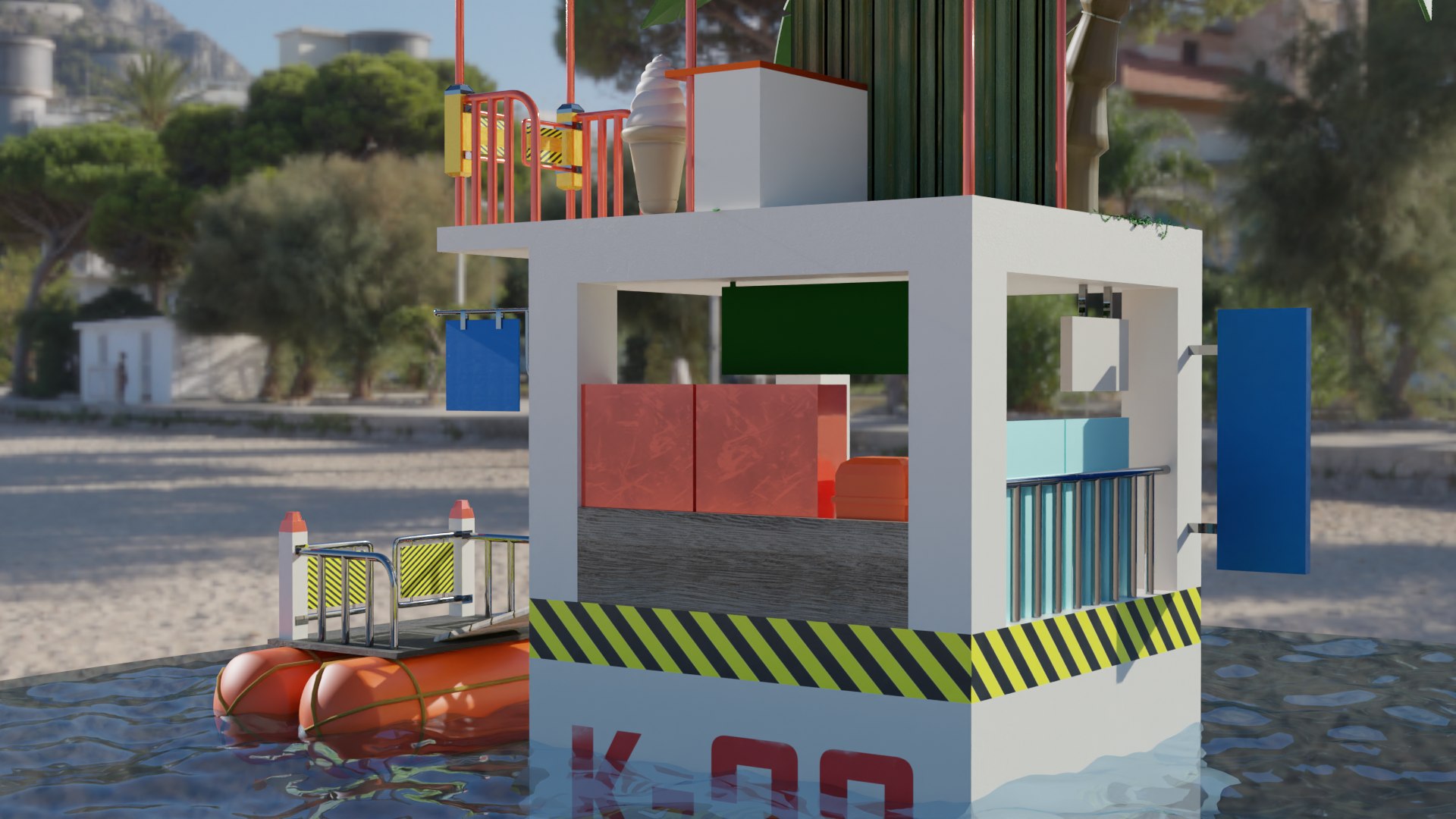 3D Beach Setting - TurboSquid 1924550