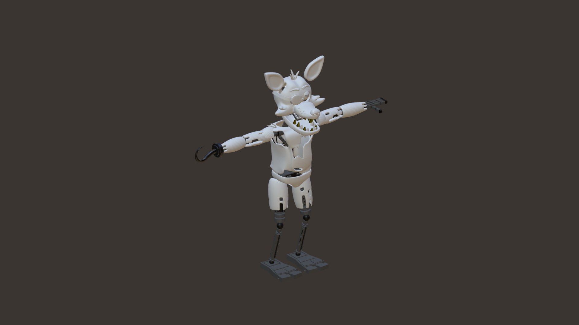 3D Model Foxy 3D Model Complete With Rig - TurboSquid 1831489
