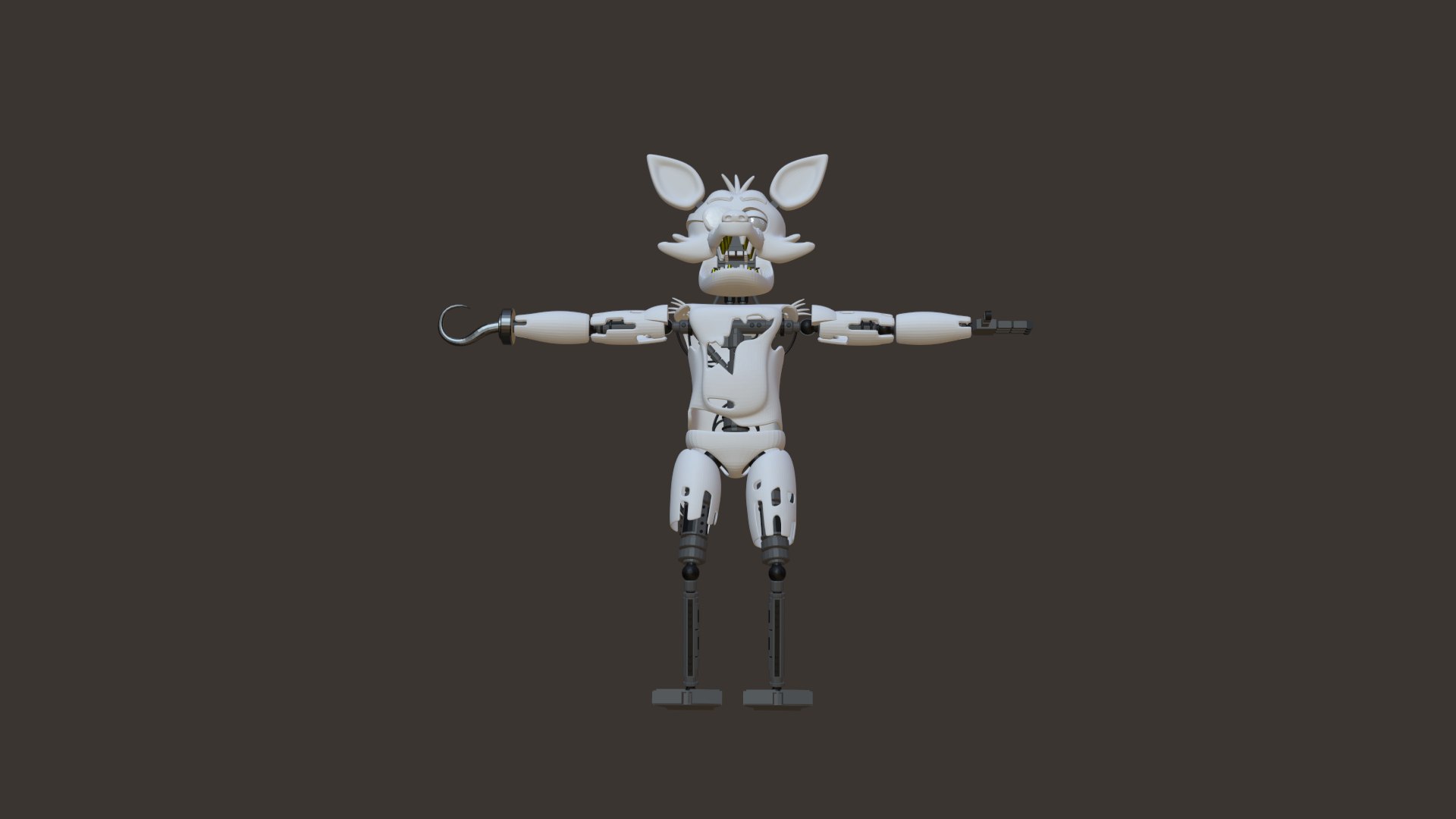 3D Model Foxy 3D Model Complete With Rig - TurboSquid 1831489