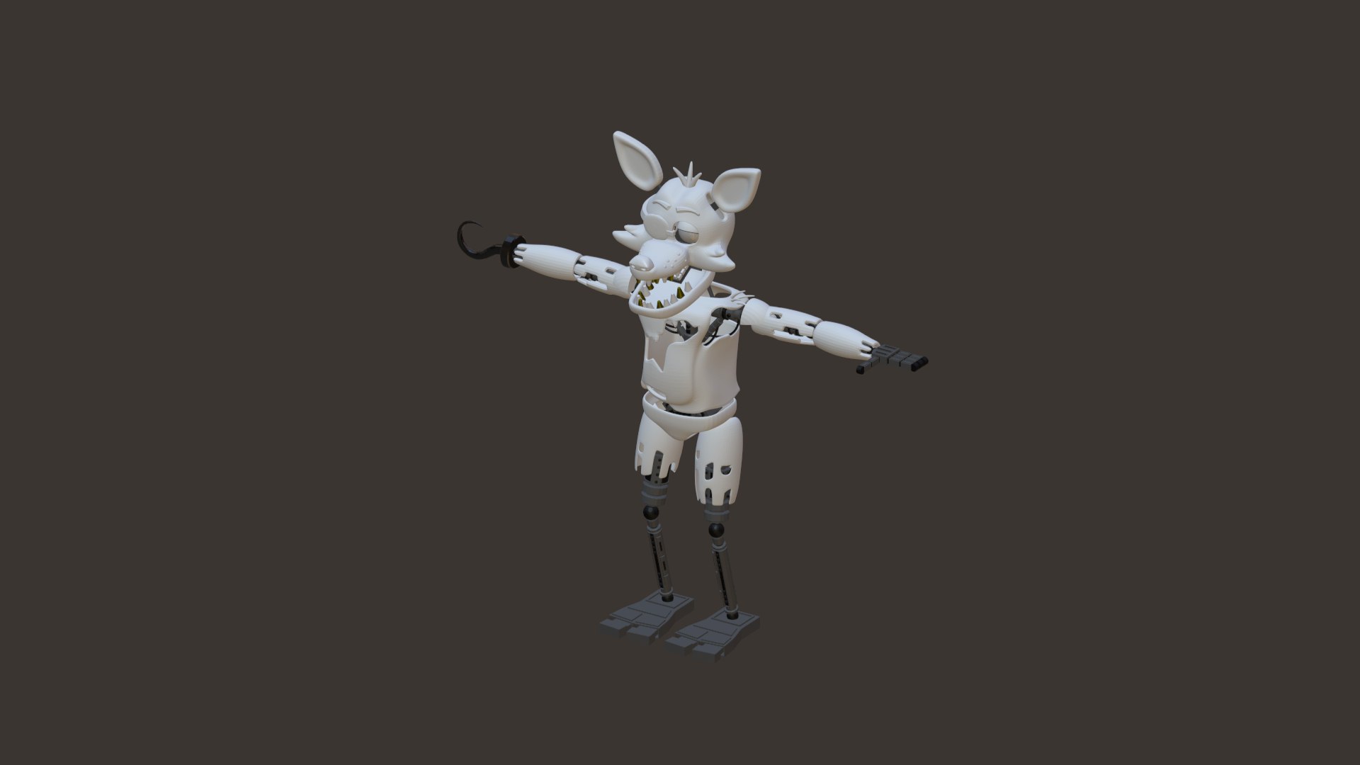 3D Model Foxy 3D Model Complete With Rig - TurboSquid 1831489