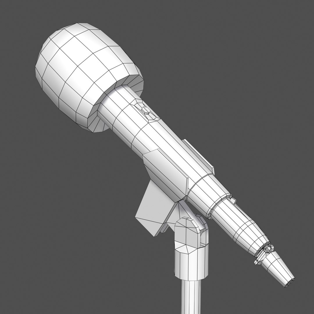 3d Model Of Microphone Holder
