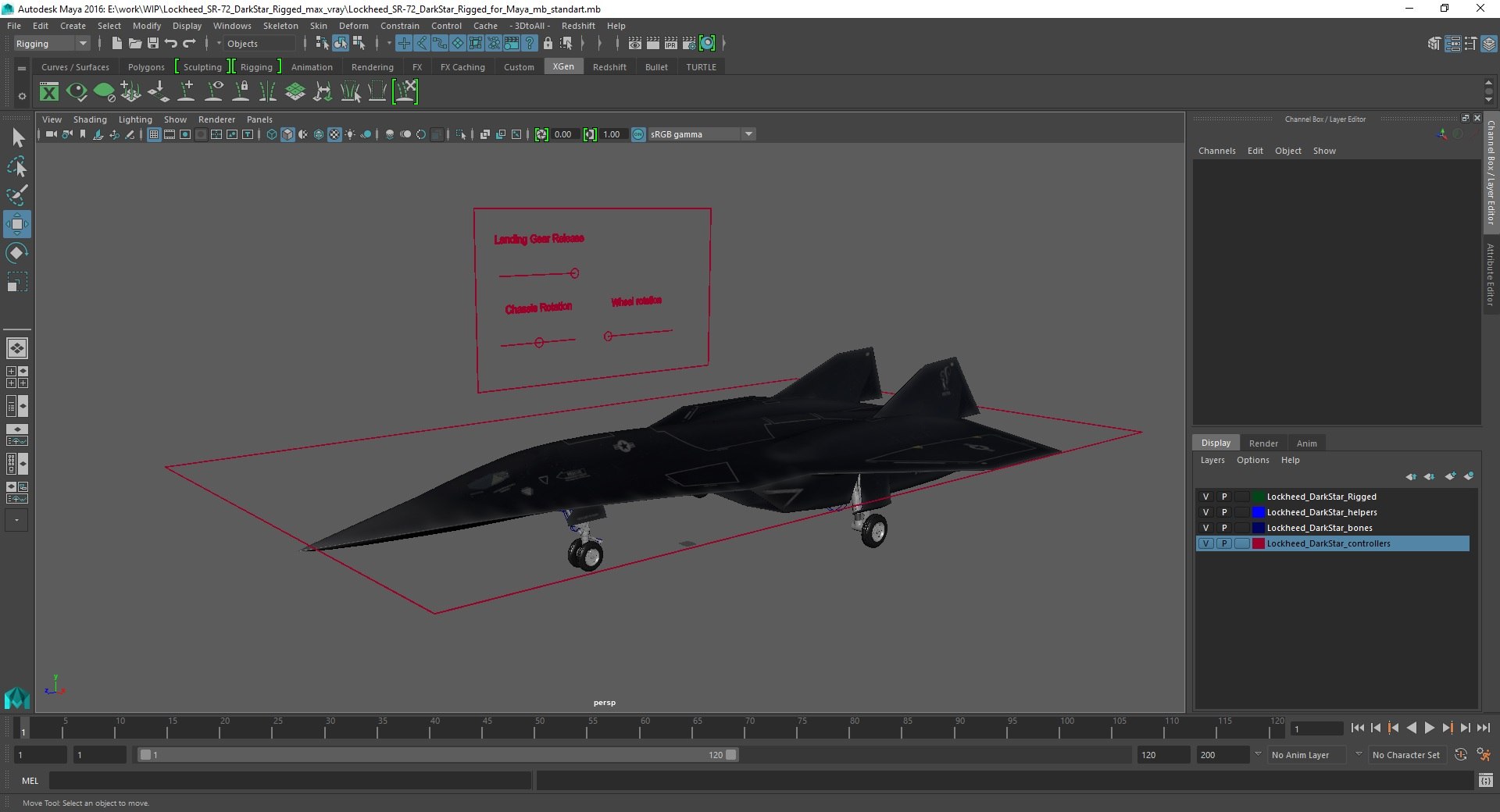 Lockheed SR-72 DarkStar Rigged For Maya 3D Model - TurboSquid 2282265