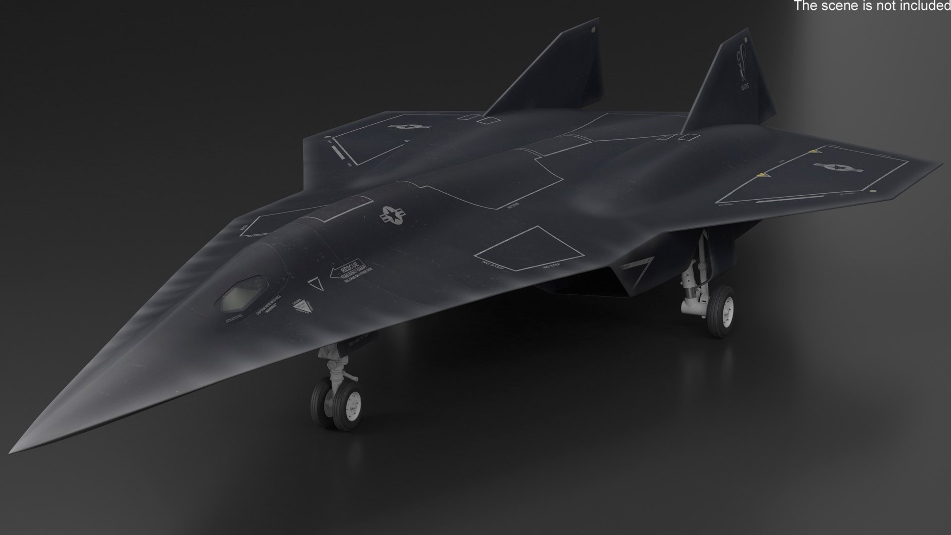 Lockheed SR-72 DarkStar Rigged For Maya 3D Model - TurboSquid 2282265