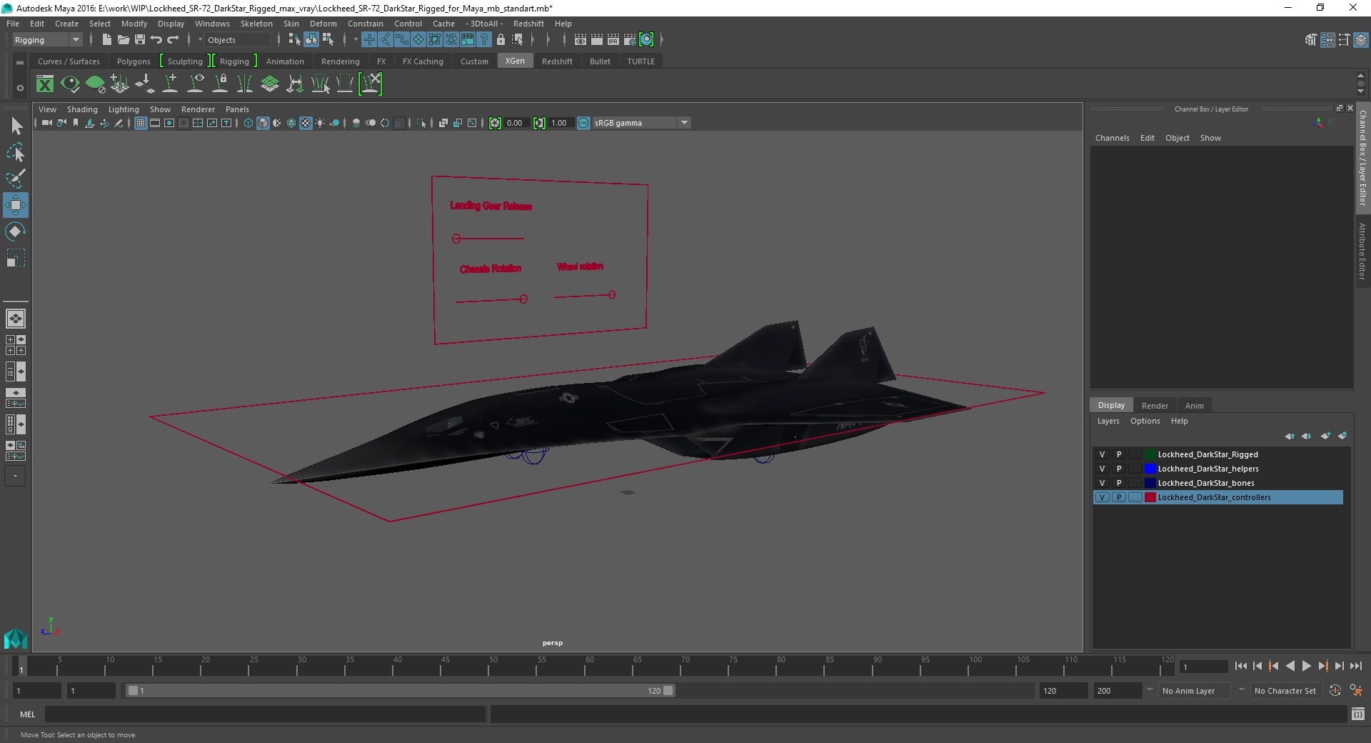 Lockheed SR-72 DarkStar Rigged For Maya 3D Model - TurboSquid 2282265