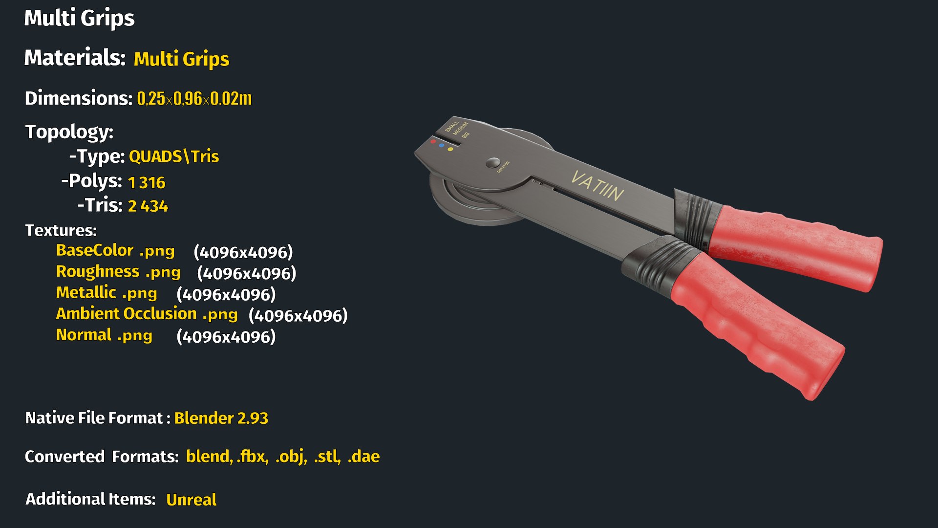 3D Multi Grips Model - TurboSquid 1803682