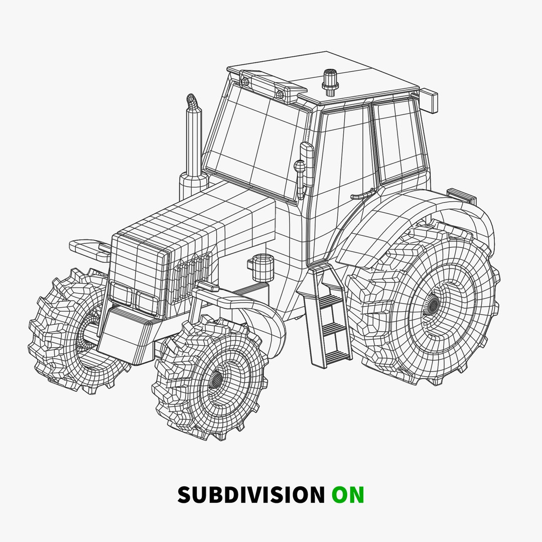 Stylized Agro Tractor 3D Model - TurboSquid 2330926