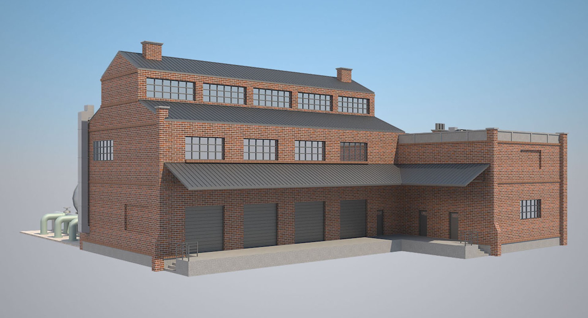 3D Factory Building - TurboSquid 1254921