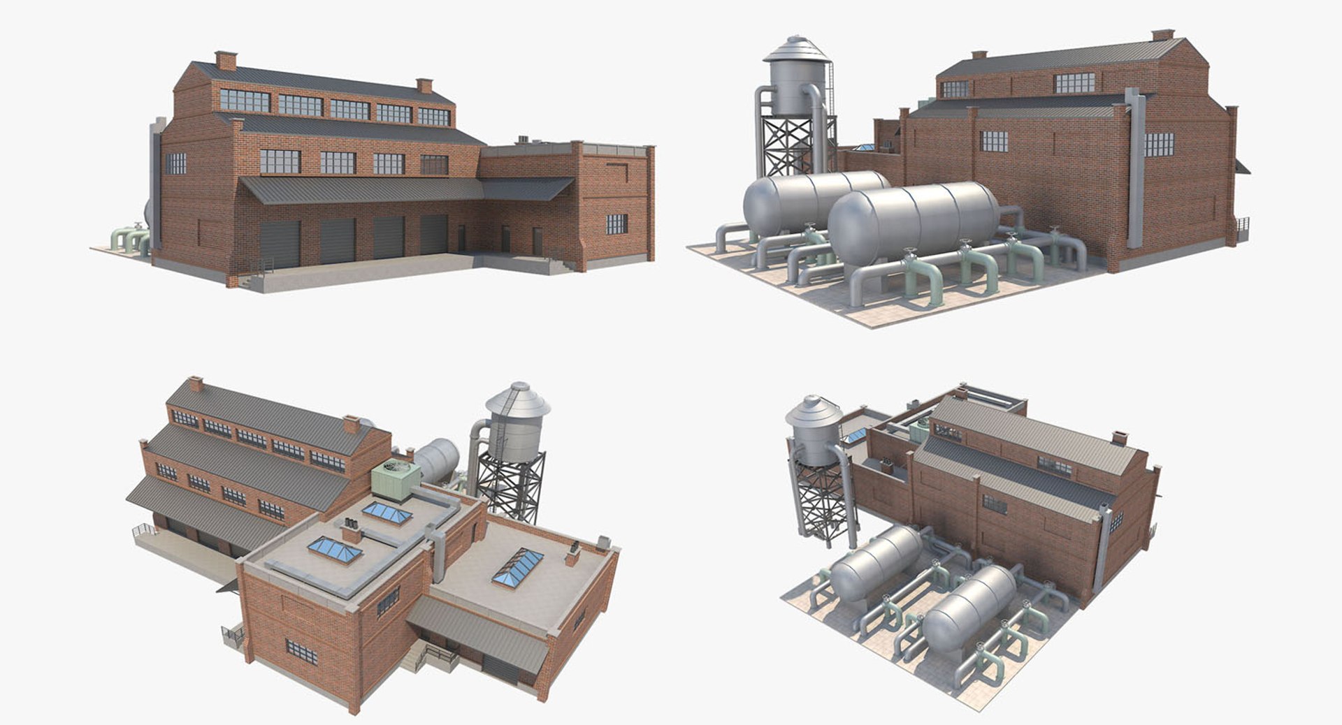 3D Factory Building - TurboSquid 1254921