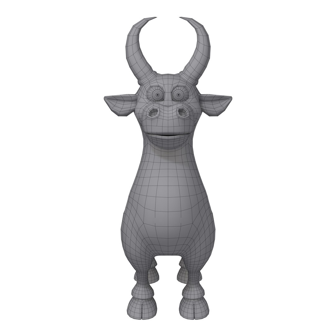 3D Bull Cartoon Model - TurboSquid 1525967