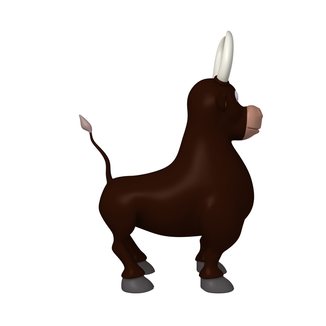 3D Bull Cartoon Model - TurboSquid 1525967